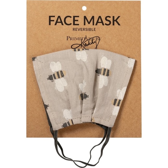 Primitives by Kathy | Accessories | Bumble Bee Reversible Face Mask ...